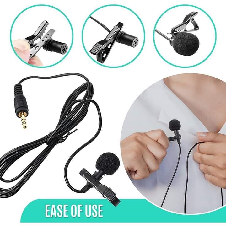 Lavalier Mic 3.5mm Jack Tie Clip Mobile Phone Recording External ...