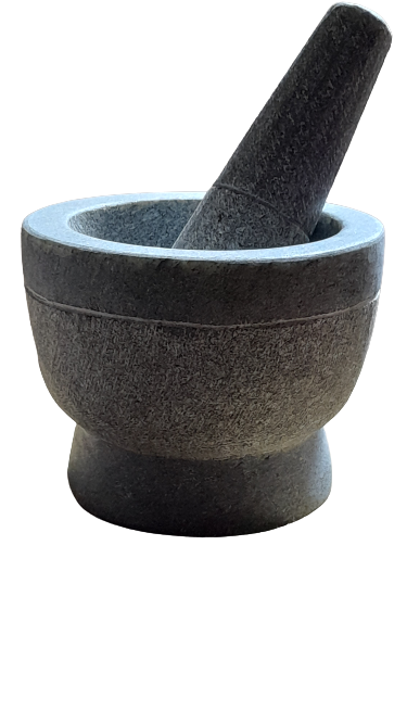 Wangediya Mortar and Pestle, 5. inch,, polished Granite, for Grinding ...