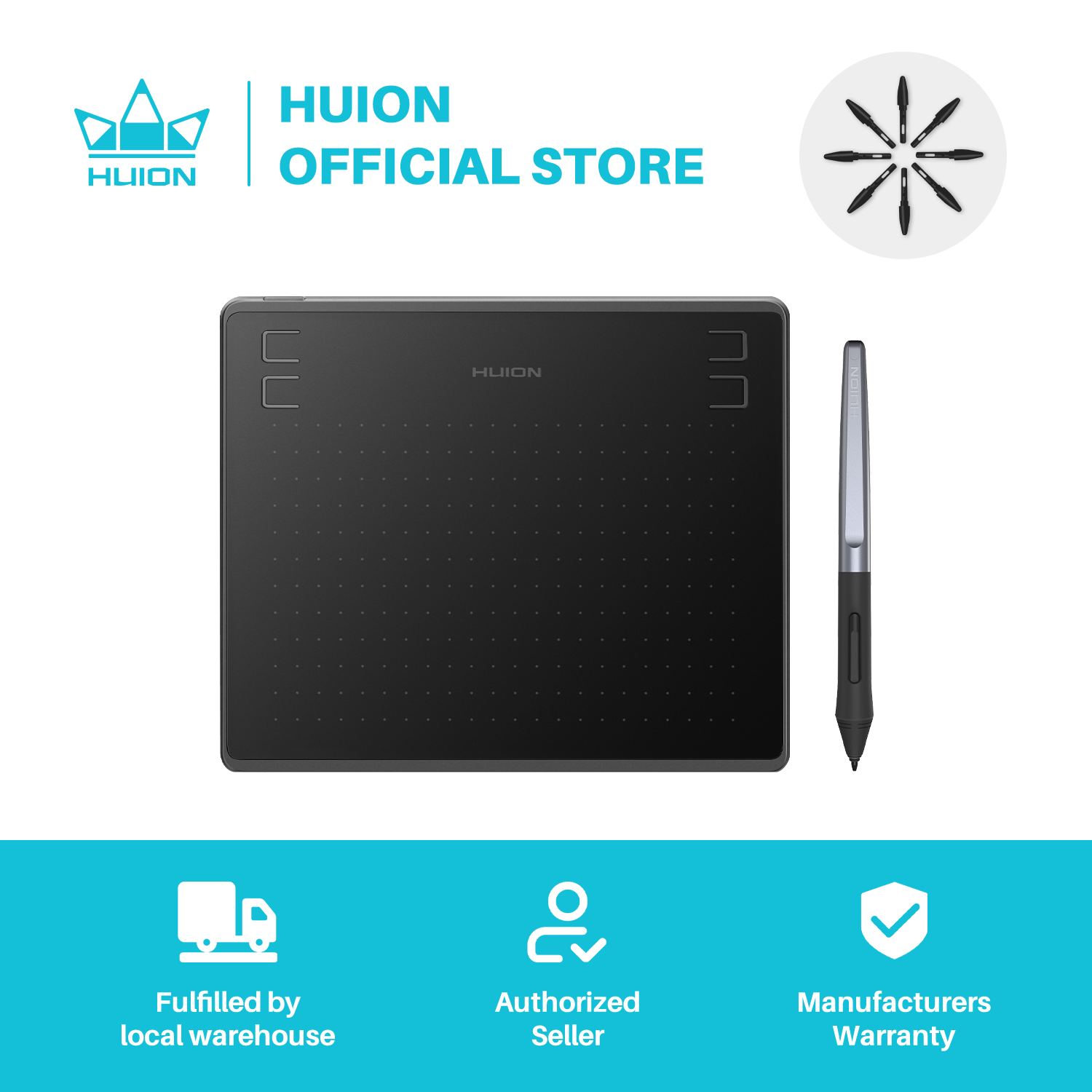 【Local Shipping Fast Delivery】HUION HS64 Digital Graphics Tablets OSU! Drawing Tablet with 8192 ...
