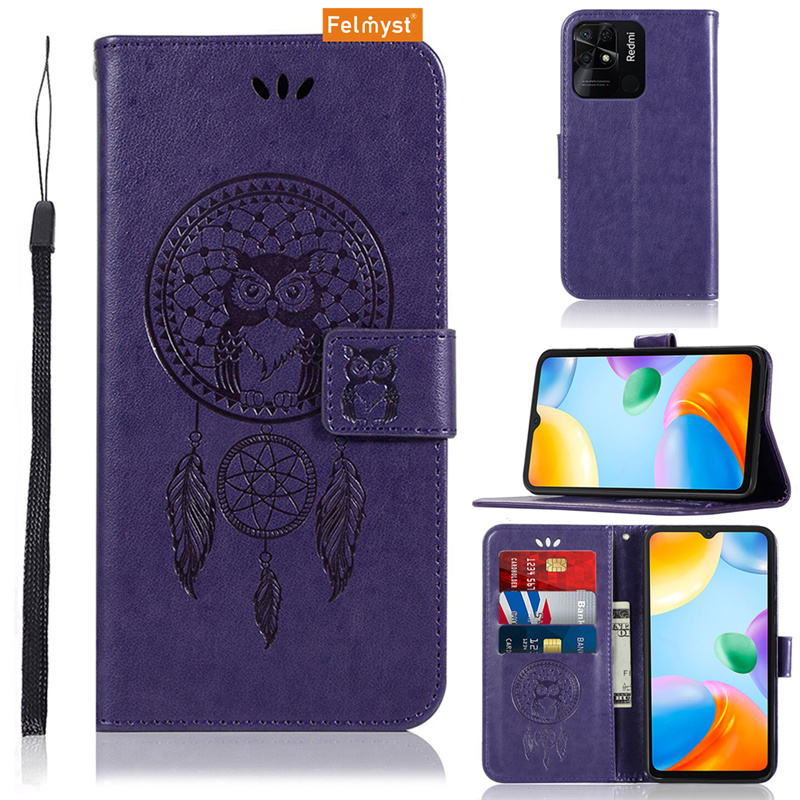 For Xiaomi Redmi 10C Cases Leather Cases Wallet Type Card Insertable ...
