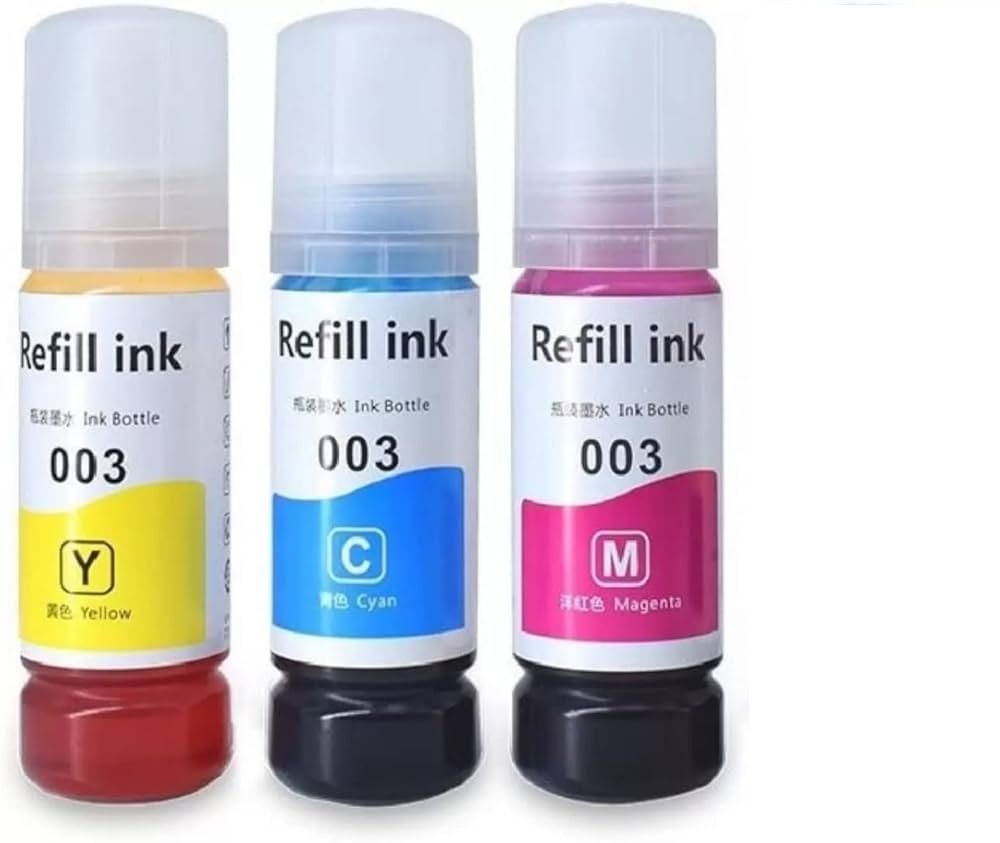 Refill Ink Bottle 003 for Epson Printers L3110, L3150, L4150, L4160 ...