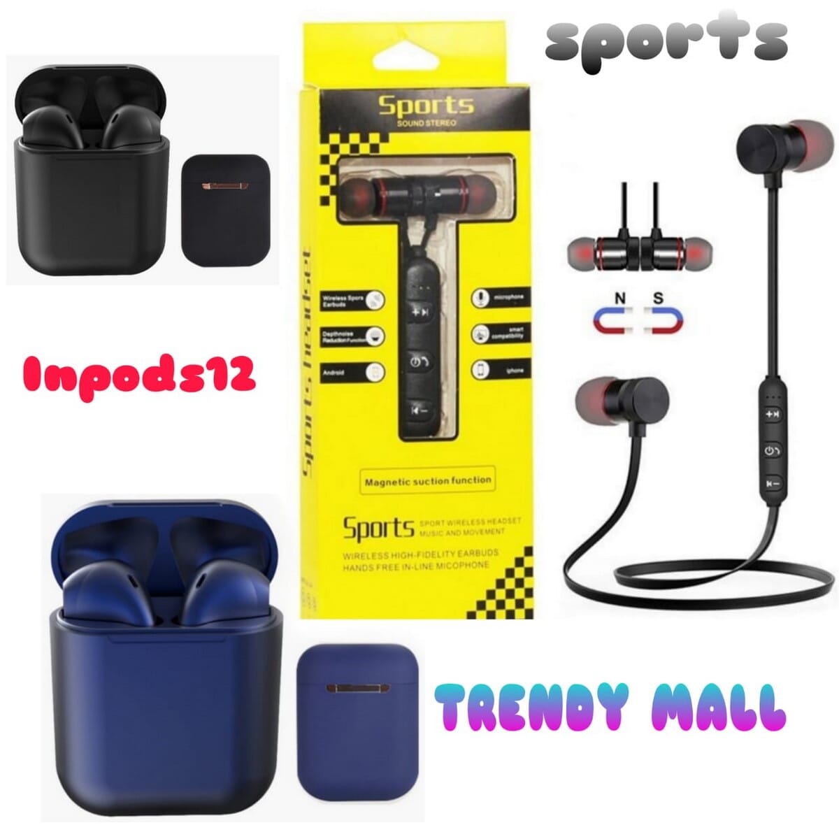 Bluetooth Wireless Gaming Headset Smart Magnetic Sports and Gaming ...