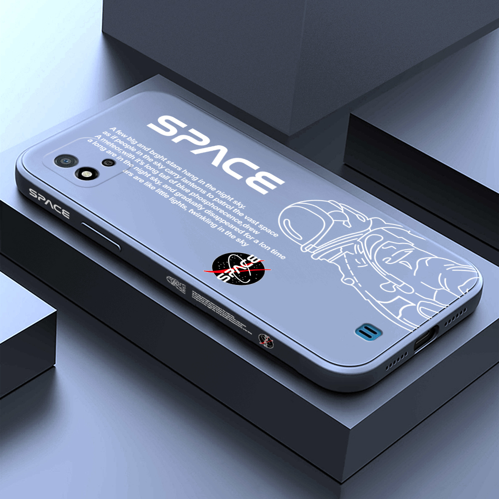 Hontinga for Realme C11 2021 Case Side Design Cool Astronaut Back View ...