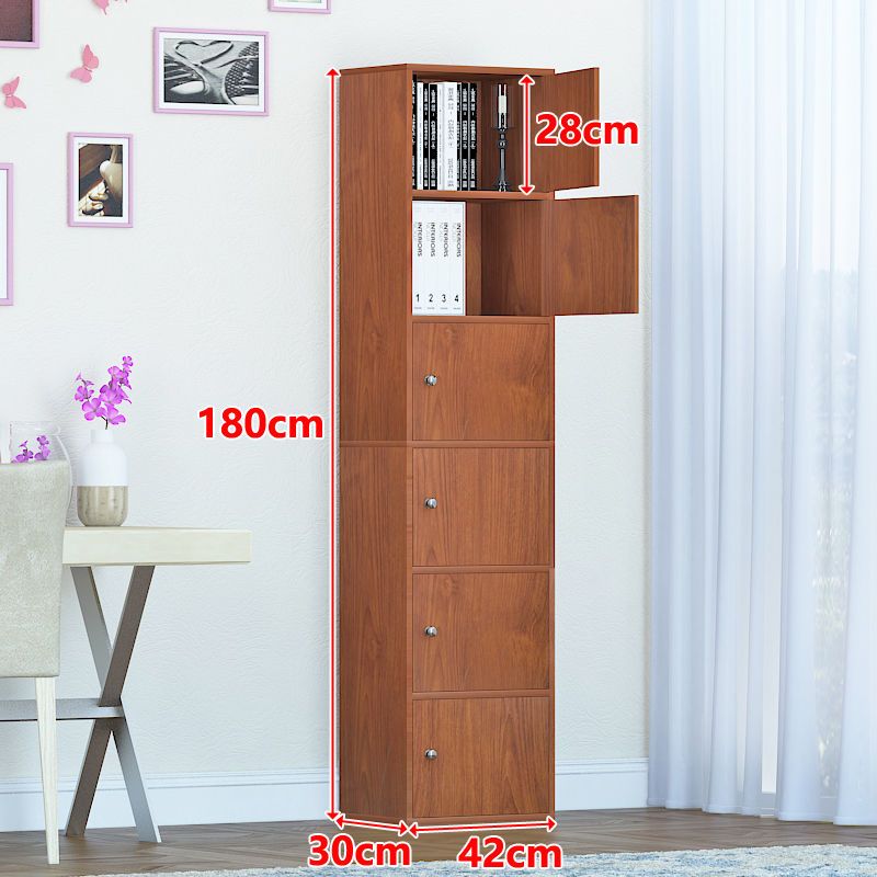 Simple Bookcase Bookshelf with Door Locker with Lock Floor Simple ...
