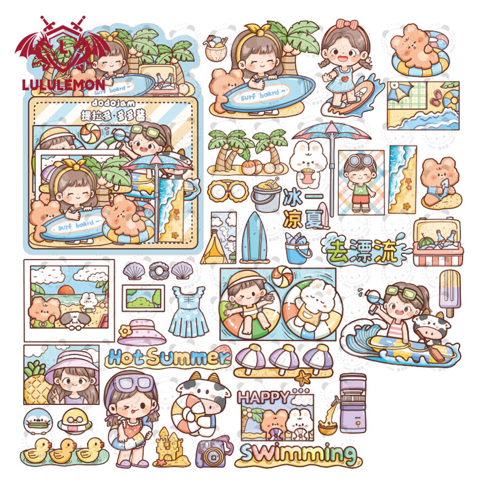 Lululemon Scrapbook Stickers Summer Beach Kids Hand Account Water ...