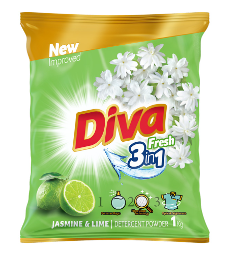 Diva Fresh Jasmine & Lime Detergent Powder 1Kg | Daraz.lk
