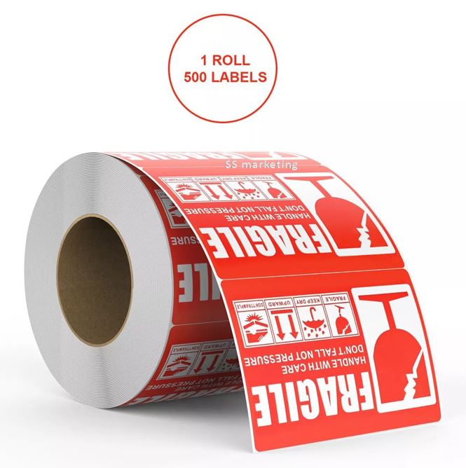 Fragile Sticker In ROLL 5cm x 9cm 500pcs | Daraz.lk