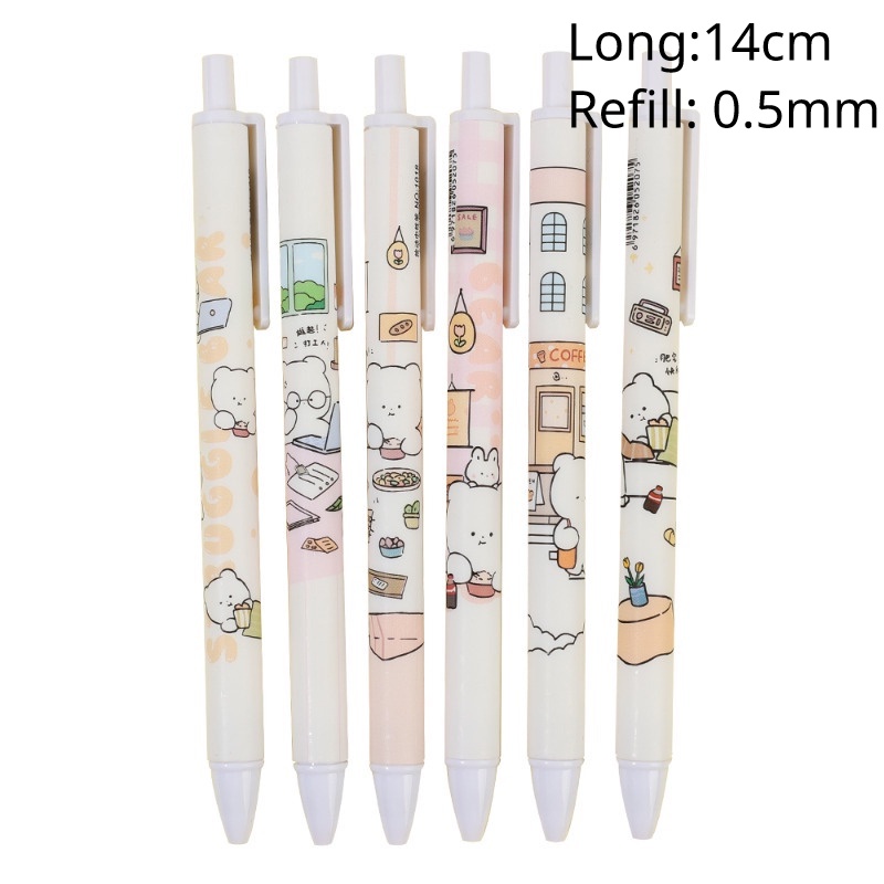 0.5mm Astronaut Press Ink Pen Cute Cartoon Pattern Black Writing Pens ...