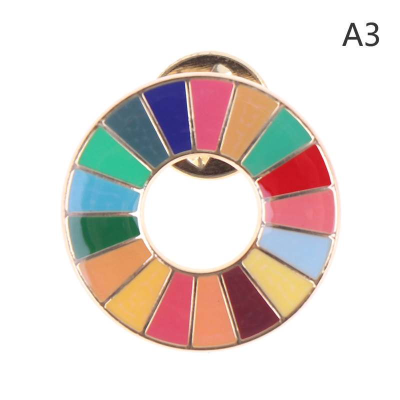 Enamal 17 Colors Sustainable Development Goals Brooch United Nations ...