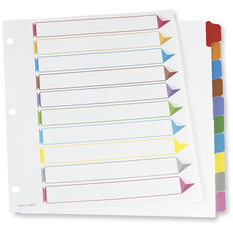 File Index | 10 Tab Index Divider | Multicolor | A4 Size | Daraz.lk