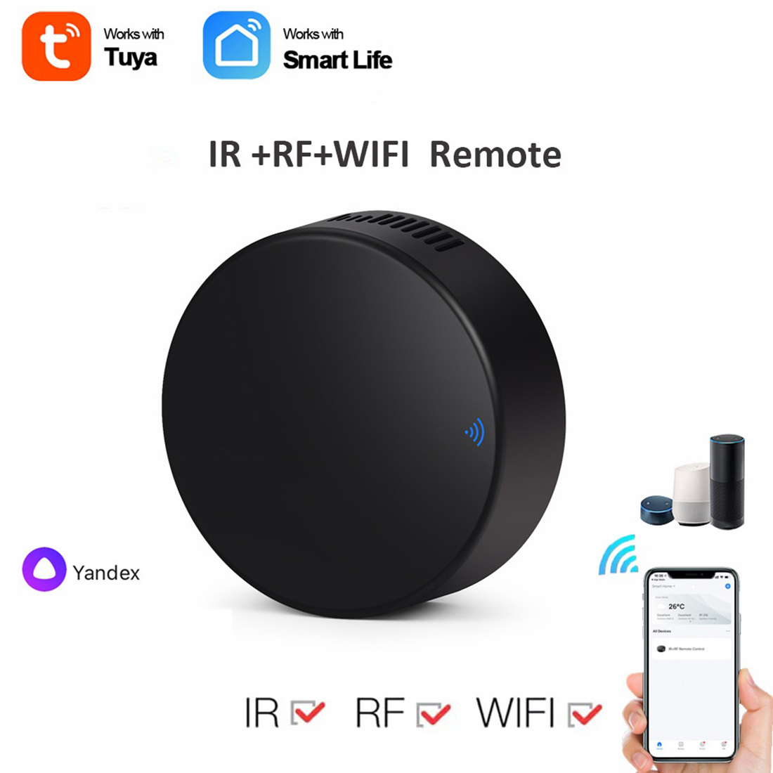 Tuya Smart Rf Ir Remote Control Wifi Smart Home Infrared Controller