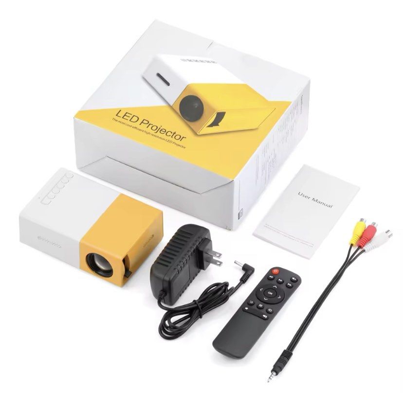 YG300 Pro LED Mini Projector 1080P Full HD Supported HD/M USB AV TF PS4 ...