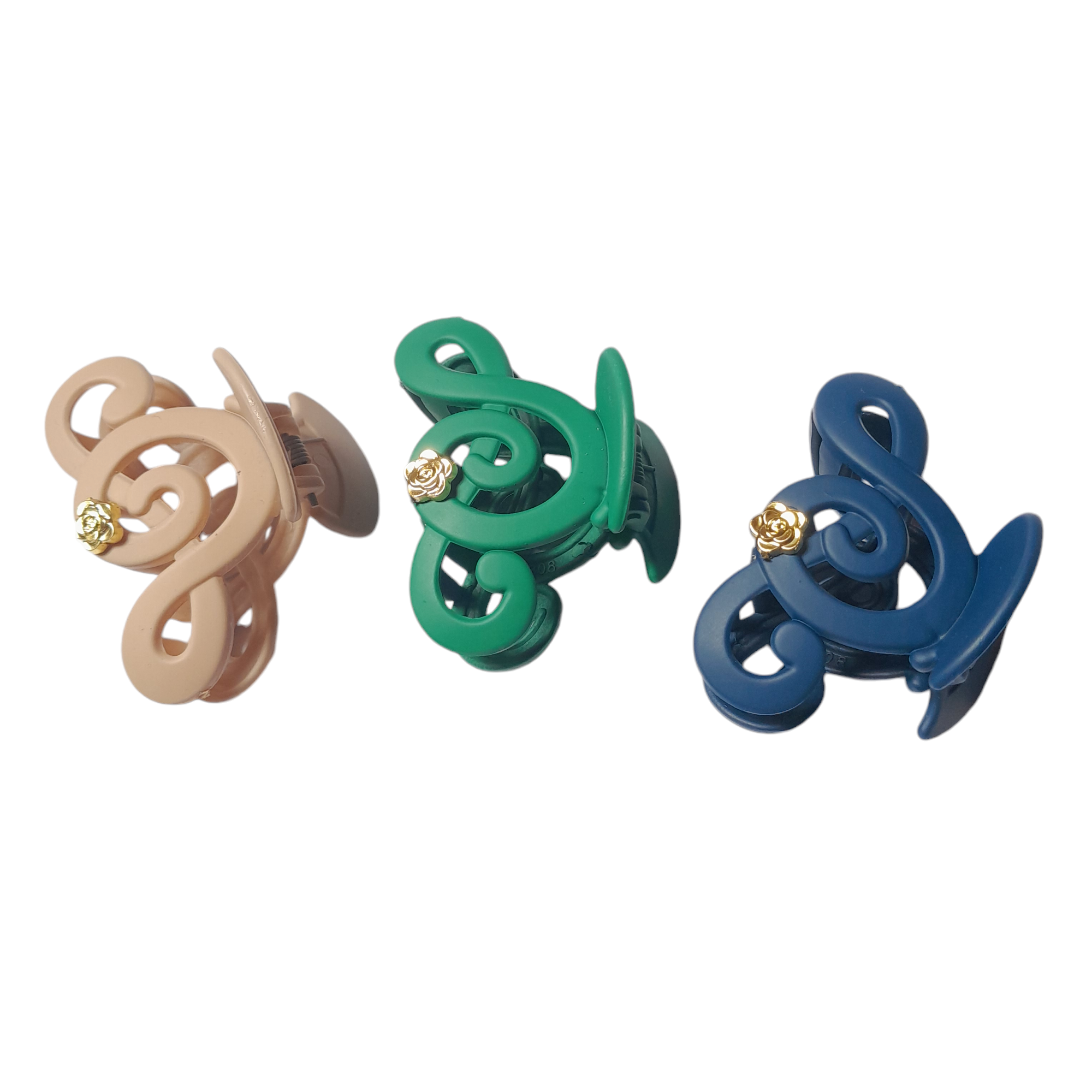 3 pcs of Hair Claw Clips for Women Beautiful New Design in Various ...