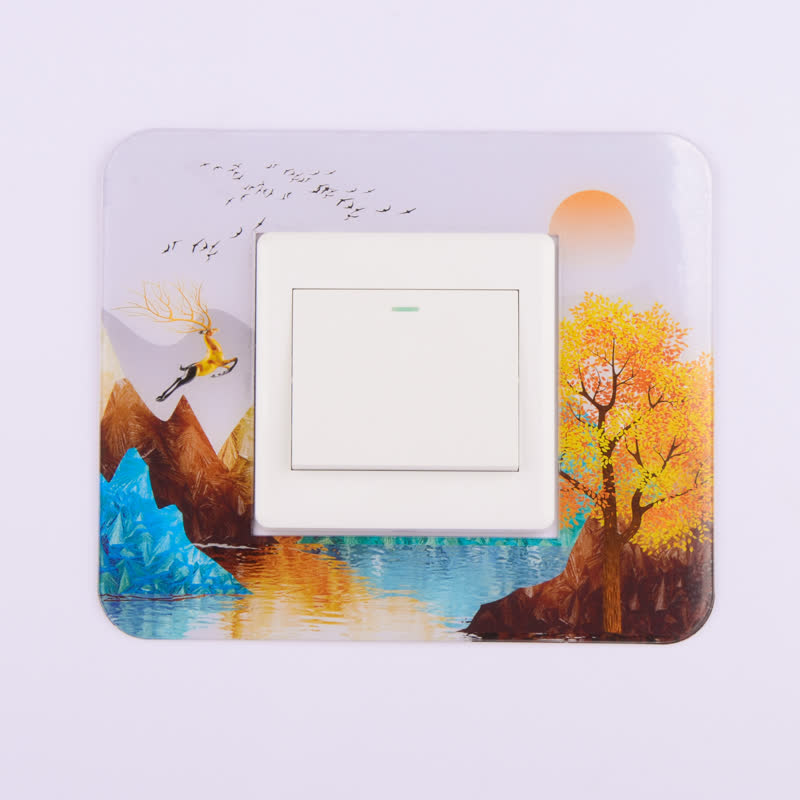 【HOT】 Modern Personality Acrylic Socket Switch Sticker Wall Stickers ...