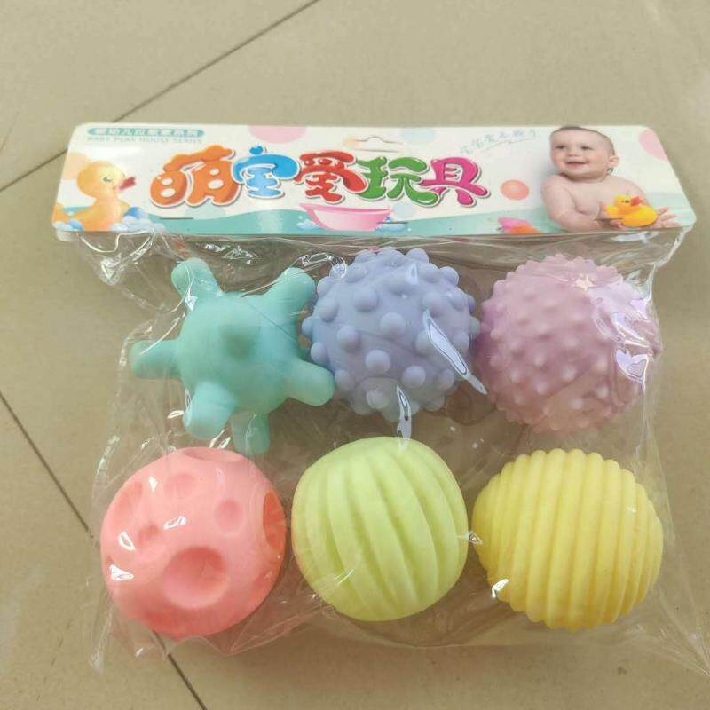 6Pcs Baby Sensory Touch Hand Ball Toys Rubber Textured For Children ...