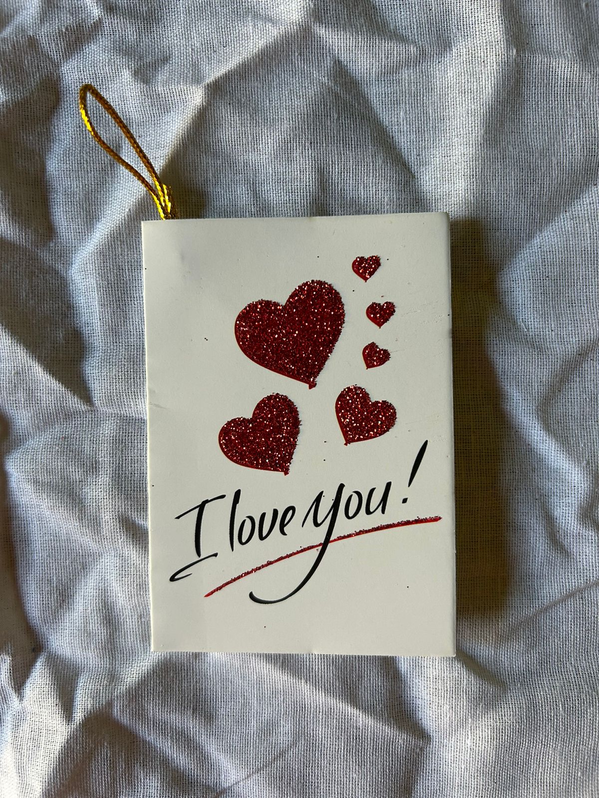 Creative hand crafted colorful cute love Gift cards with shiny glitter ...