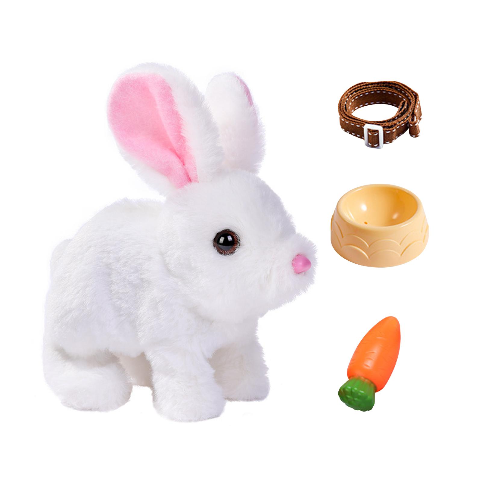 Trendiq Realistic Movements Plush Bunny Interactive Walking Bunny Toy ...