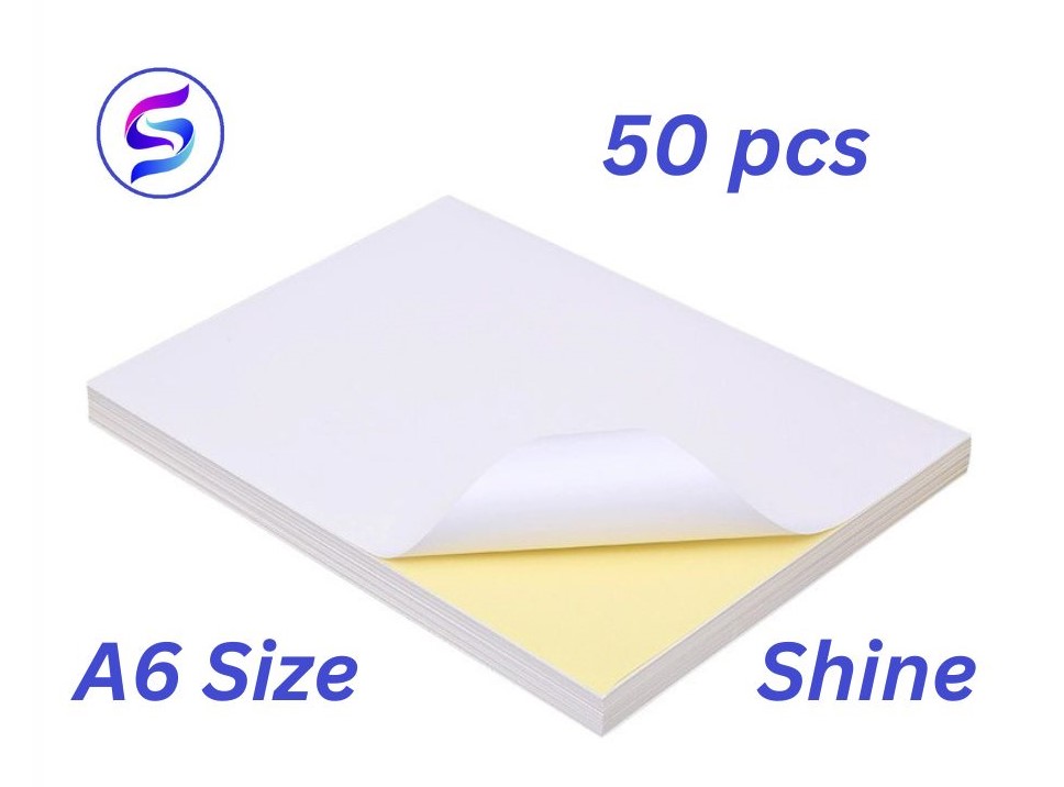 A6 size 10.5x14.8cm Gloss/Matte Printable Self Adhesive Plain White ...