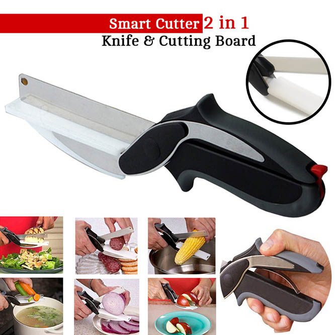 Clever Cutter 2-in-1 Knife & Cutting Board – Quickly Chops Your ...