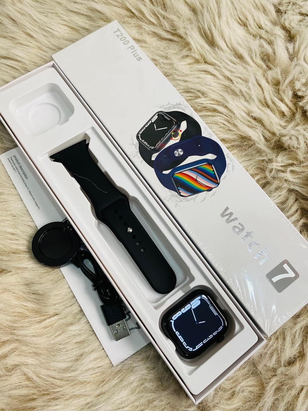 T200 plus smart watch Latest model 2022 series 7 supports android & IOS ...