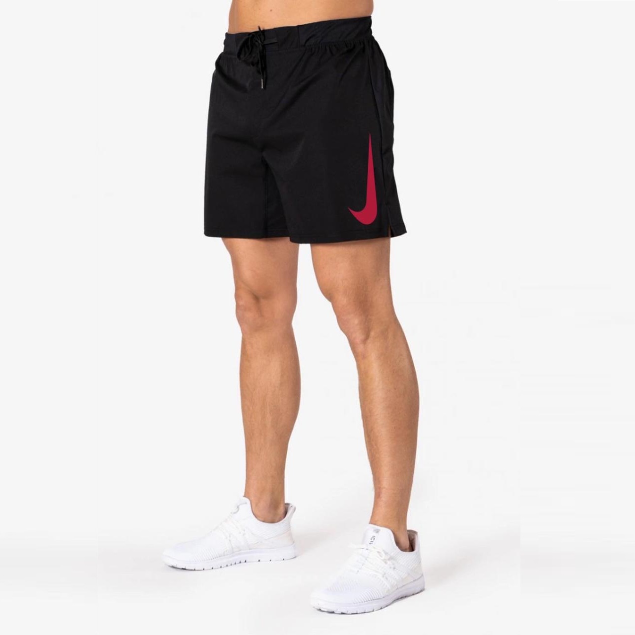 Nik Short DriFit Short Academic Jet Black Short with Red Nike swoosh ...