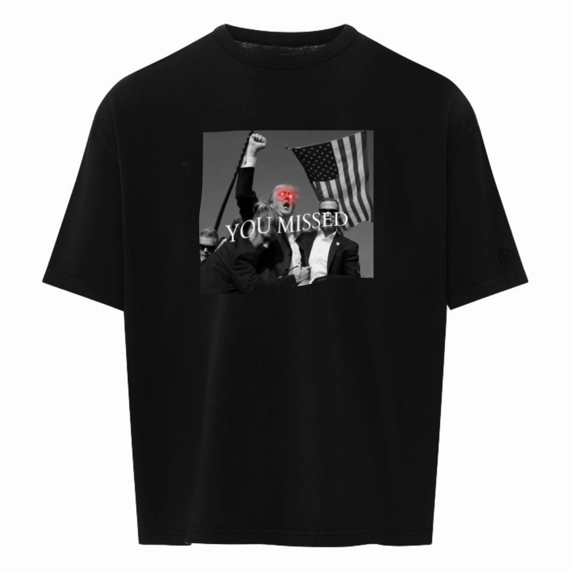 Oversize Trump Being Taken Off Stage By Secret Service T-shirt Front ...