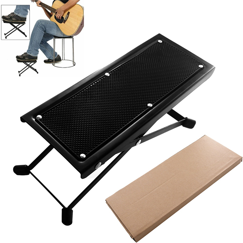 1 Piece Guitar Foot Stool Guitar Rest Step Footstool 4 Position Height ...