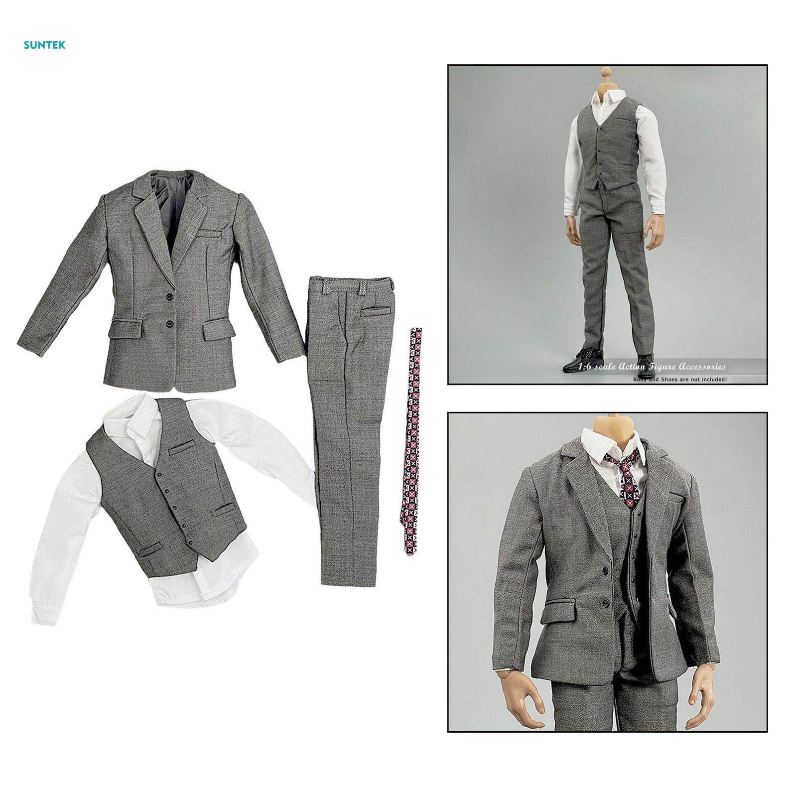 1:6 Man's Suit Set Formal Outfits for 12'' Figures Costume Body | Daraz.lk