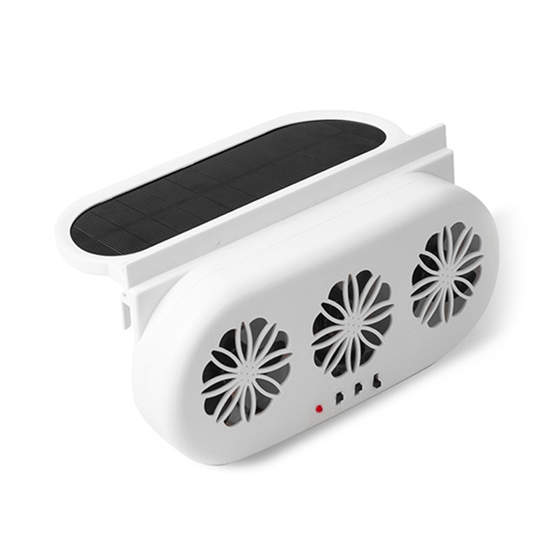 Car Exhaust Fan Solar Powered USB Charging Window Ventilator 3 Fans,B ...