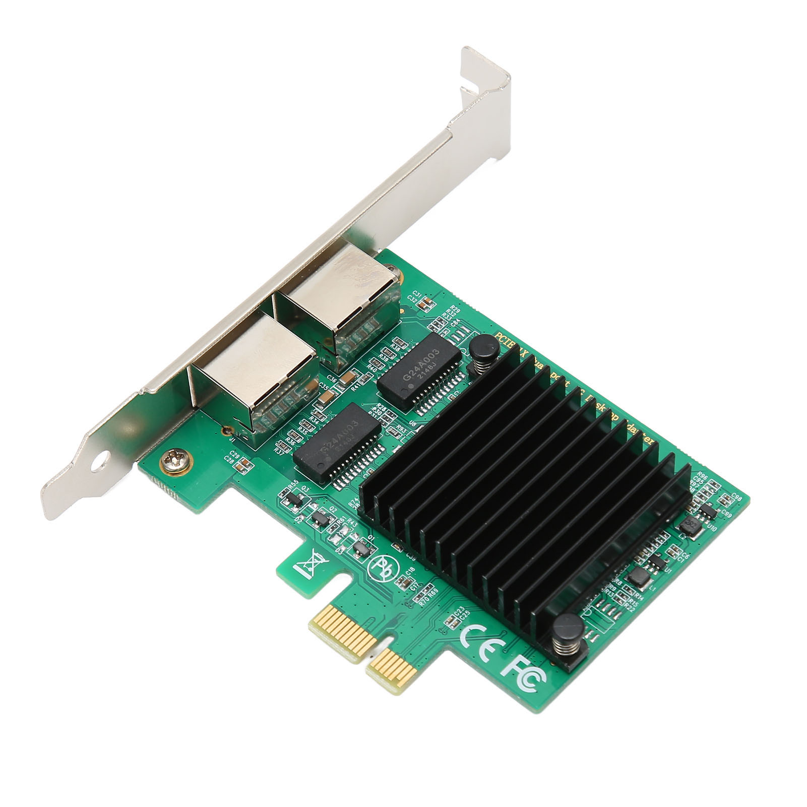 1000M PCI Express Ethernet Adapter, Dual RJ45 Port Remote Wake Up 1000M ...