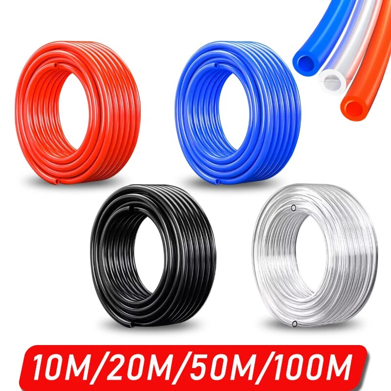 10M/20M/50M/100M Pneumatic Air Hose Plastic Tube 4mm 6mm 8mm 10mm 12mm Pipe Line Air Hose ...