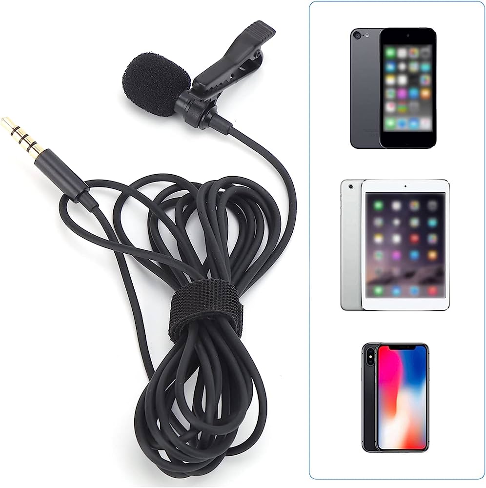 Buy Lavalier Collar Microphone Set Portable 3.5mm Condenser Mic