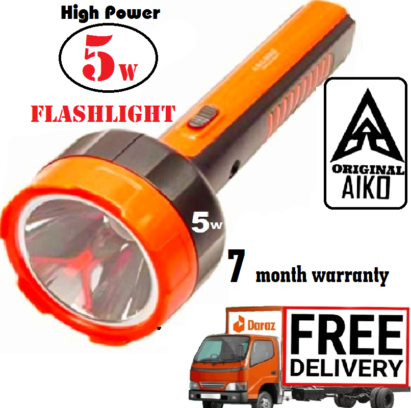 AIKO Torch Rechargeable 5w Flashlights - FREE DELIVERY - [ the lighit ...
