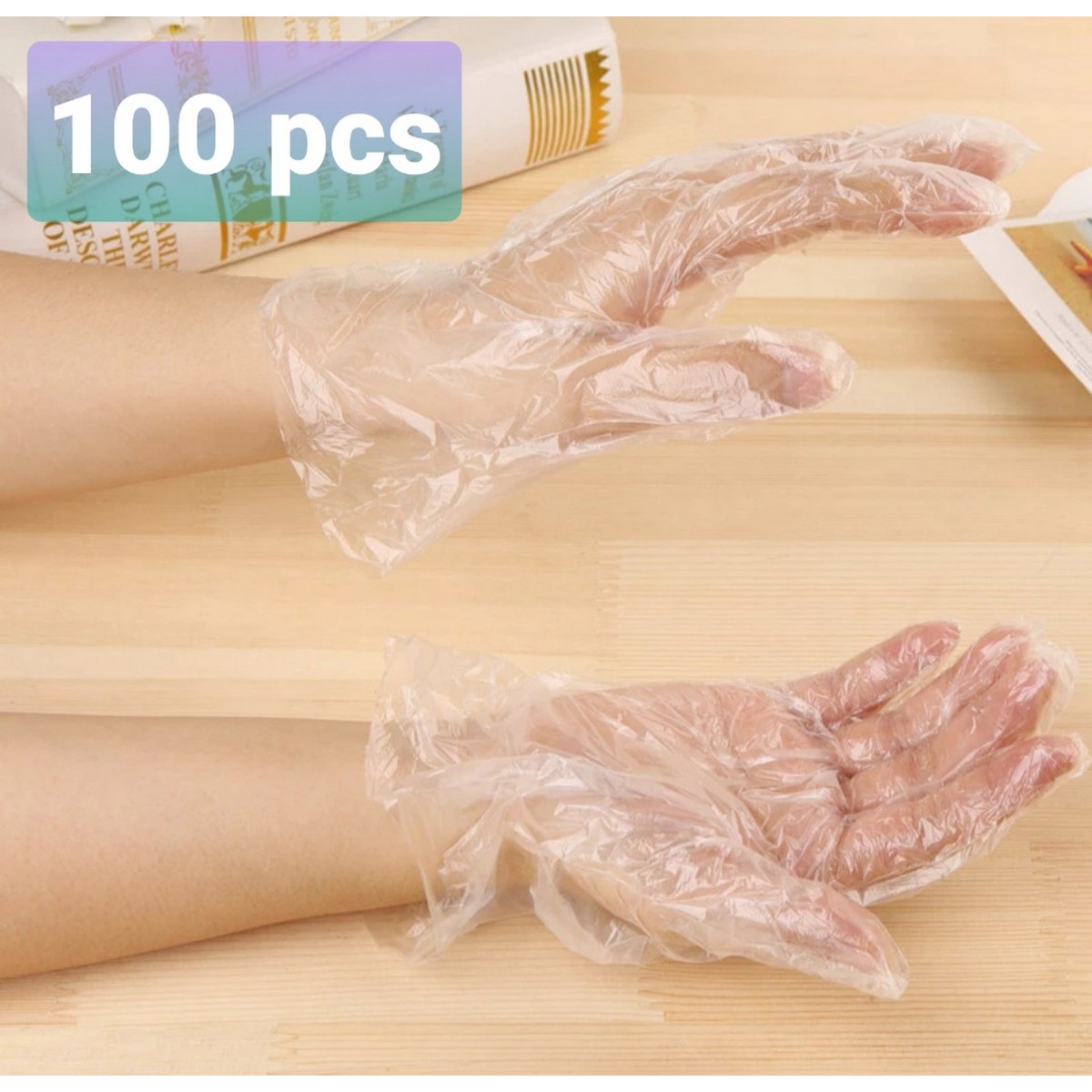 Polythene Disposable Kitchen Plastic Hand Gloves 100pcs | Daraz.lk
