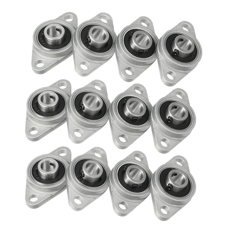 12Pcs Kfl08 Pillow Block Bearing 8mm Bore Diameter Zinc Alloy Rhombic ...