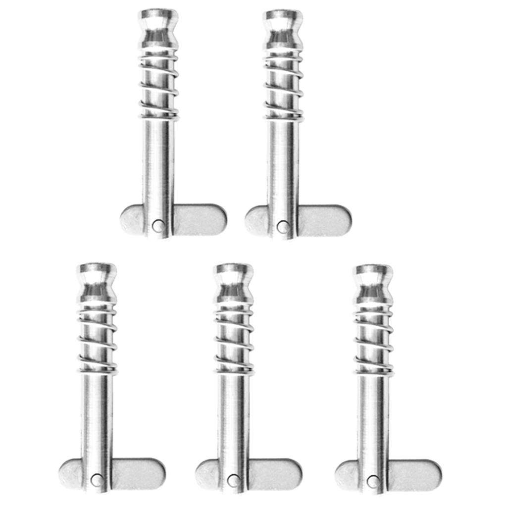 5 x Boat Bimini Top Quick Release Pin Spring Loaded - Marine Stainless ...