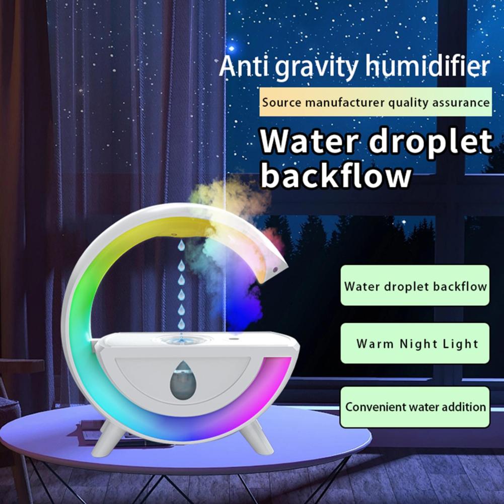 Anti-Gravity Humidifier 800ML Cool Mist Light Home Office Bedroom ...