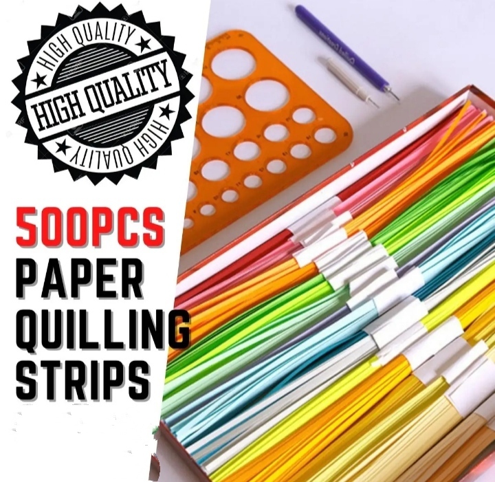 500pcs A4 Colour Paper Quilling Strips 4mm*296mm DIY Paper Quilling ...