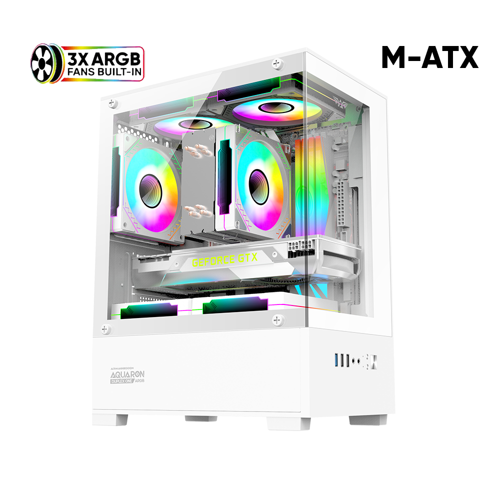 Armaggeddon Aquaron DUPLEX ONE MATX Dual Chamber PC Gaming Case / 3 ...