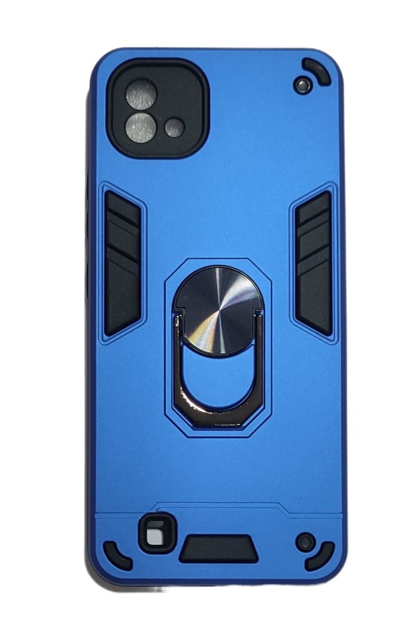 REALME C21Y Hard Silicone Armour Back Cover with Finger Ring Back ...