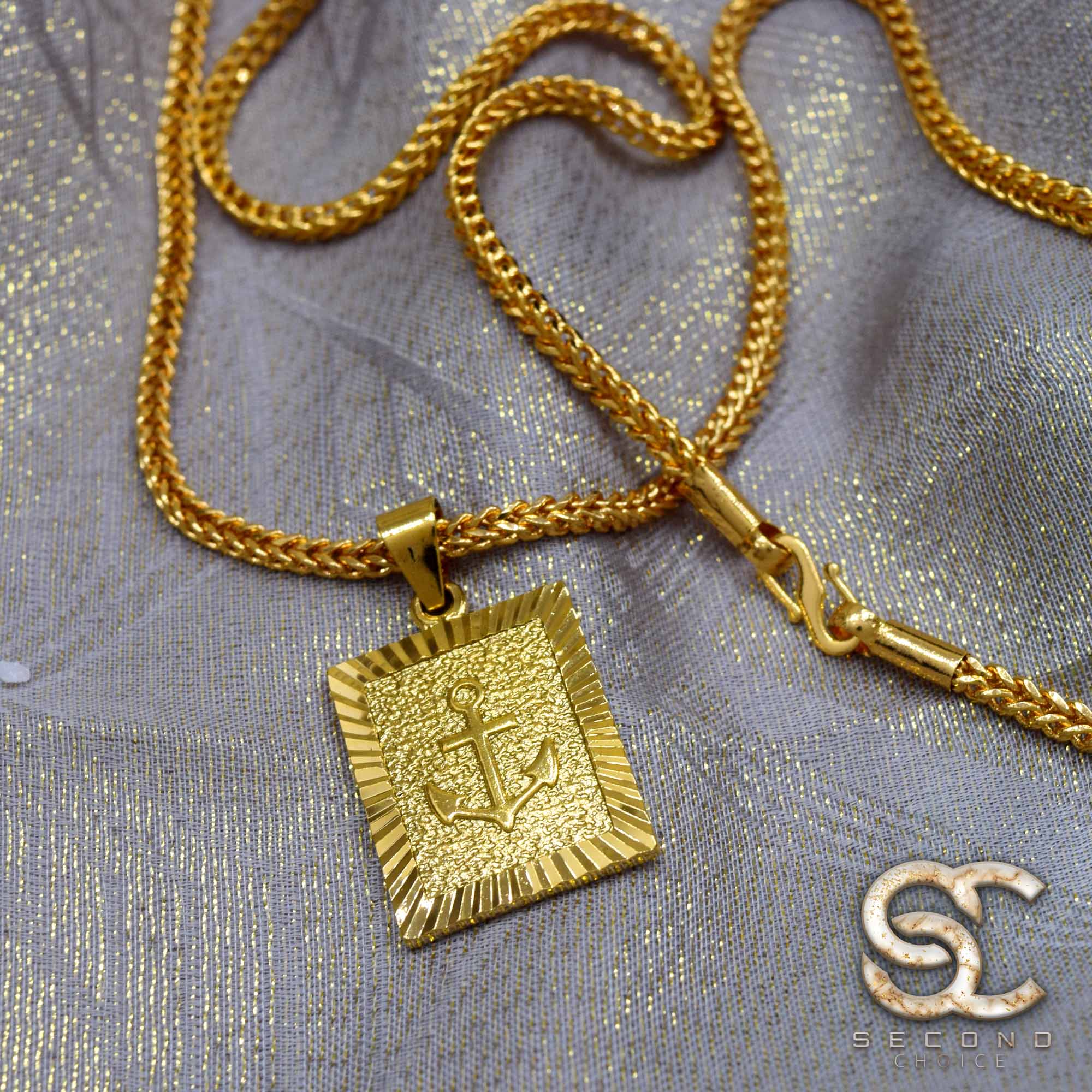 Gold Plated 18/24Inch 2.5mm Singapore square fox chain with Box Ancor ...