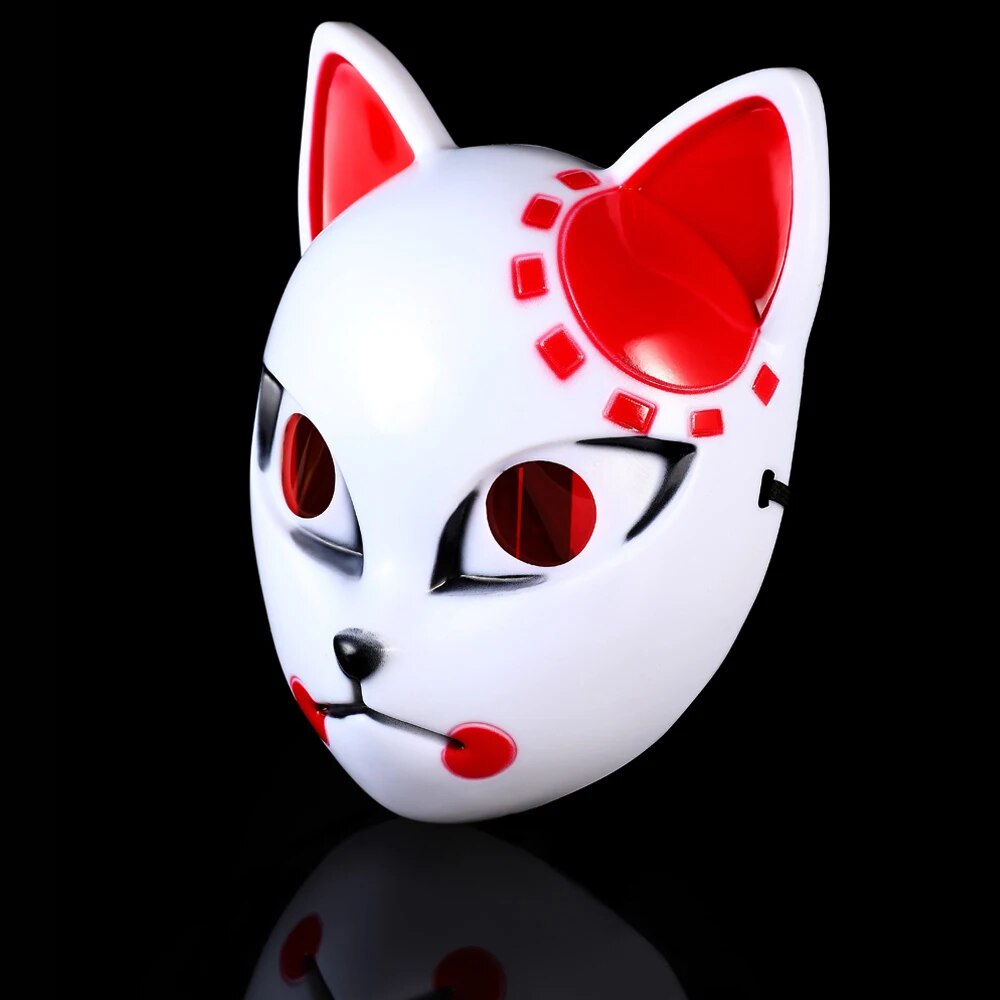 【HUT】 Japanese Anime Demon Fox Mask Cosplay Sabito Makomo Tanjiro ...