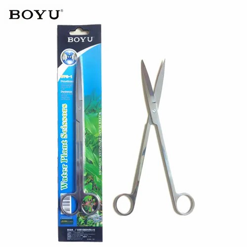 BOYU Stainless Steel Scissor for Aquarium Straight Scissors for Aquatic ...