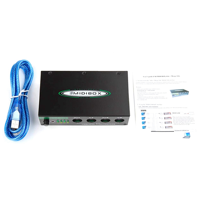 MIDI Box Musical Instruments USB MIDI Interface Merge Thru Box 64 MIDI ...