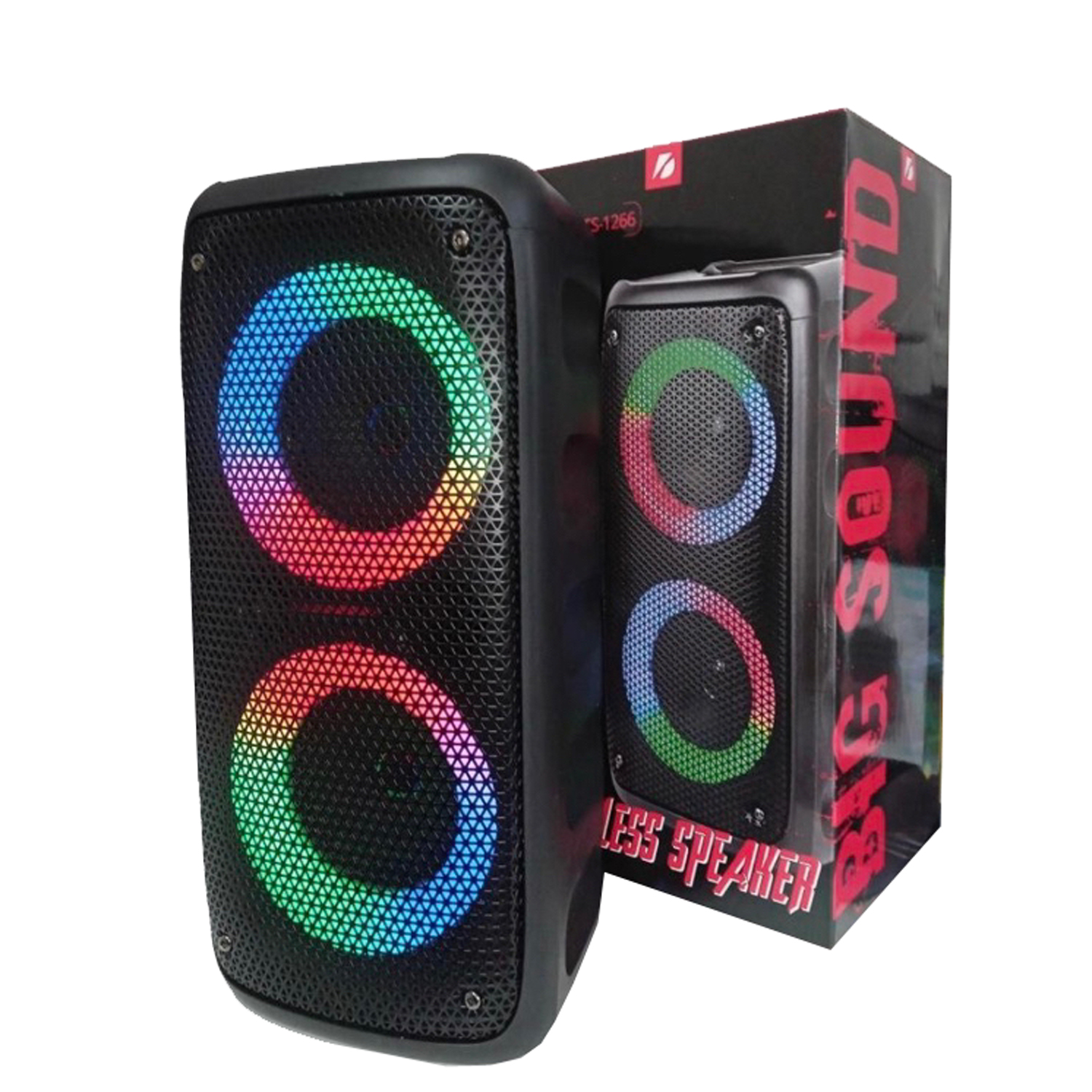 KTS-1266 Portable Wireless Bluetooth Speaker with Led Light RGB Support ...
