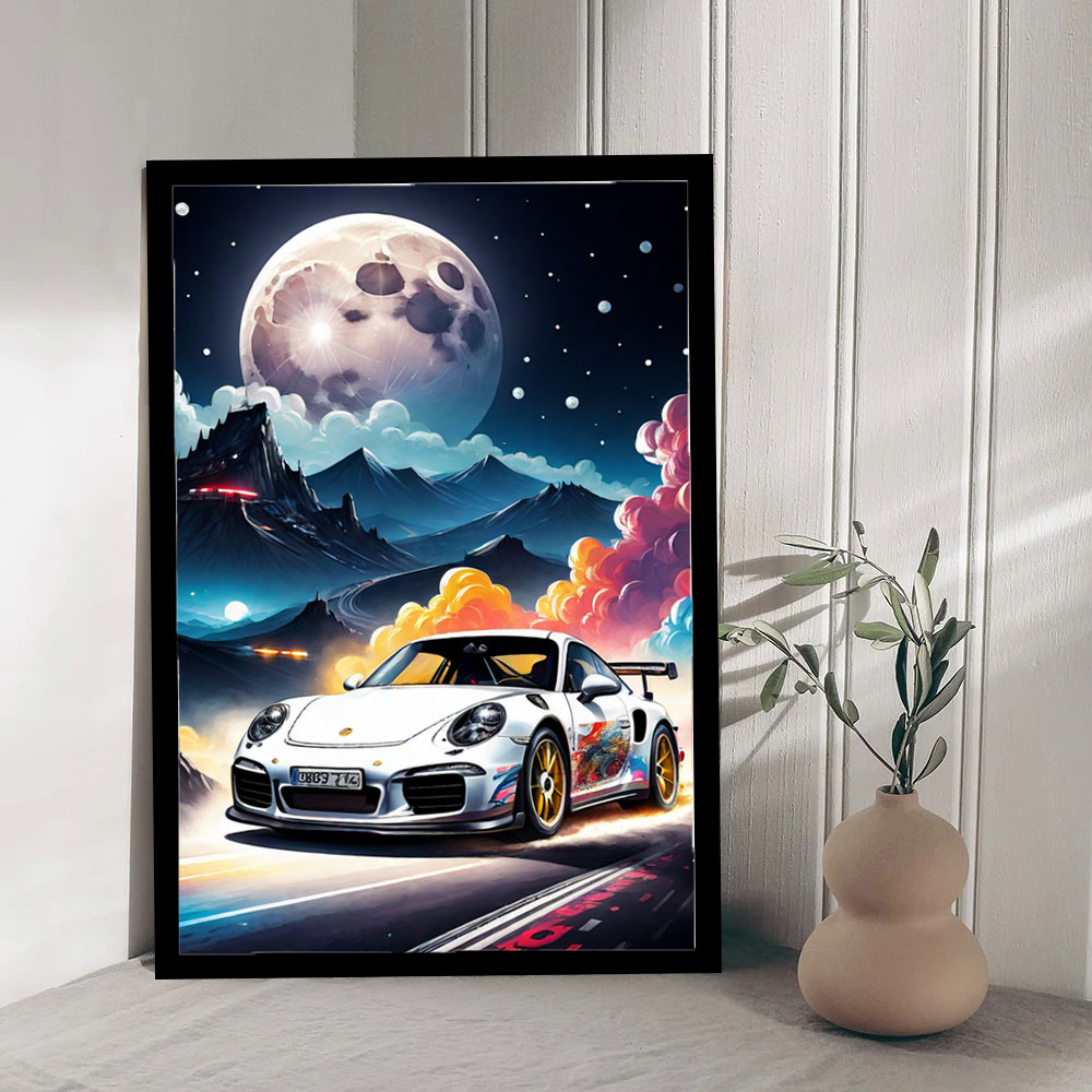 A4 Sized Poster Car Racing JDM Wall Posters PVC Framed Wall Decors ...
