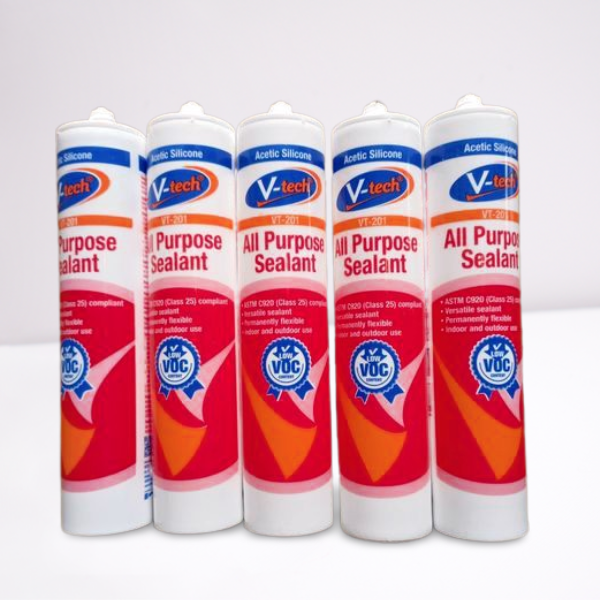 Silicone All Purpose Sealant Vtech CLEAR - 5 Tubes | Daraz.lk