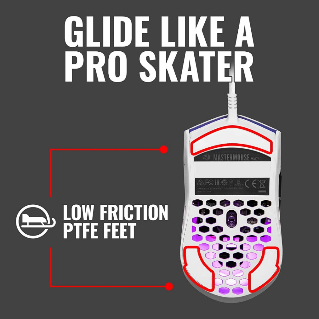 Cooler Master MM711 Lightweight RGB Gaming Mouse - Blue Steel/Matt ...