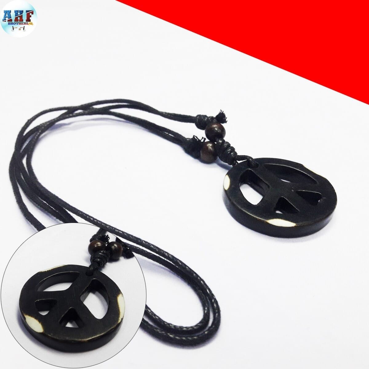 Men's Peace Sign Necklace/ Peace Sign Pendant Chain / Peace Sign ...