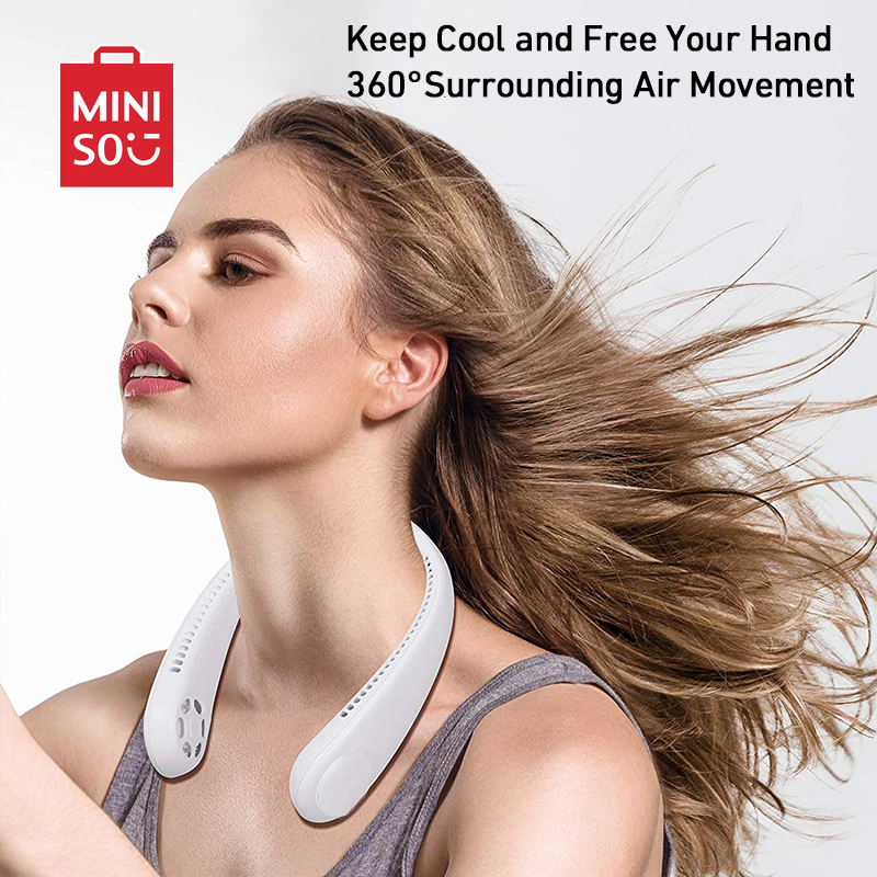 👍Mini Neck Fan Portable Hanging Neck Fan 1200mAh Bladeless Mute Fans ...